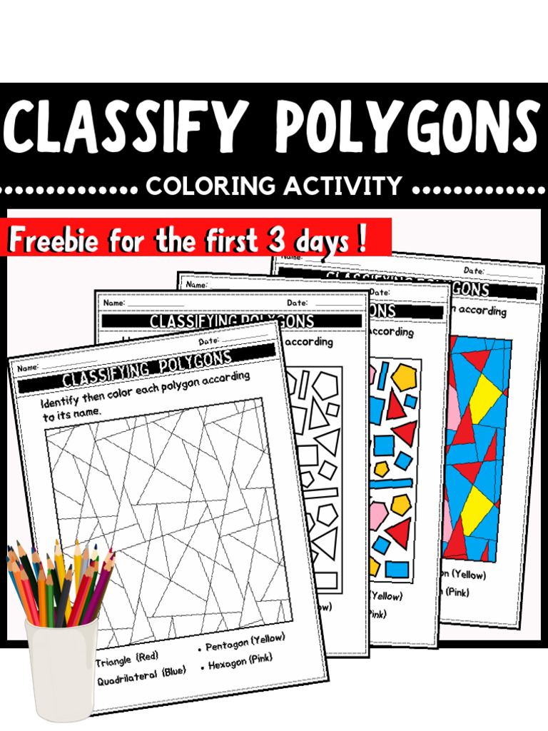 Classify Polygons: Freebie For The First 3 Days ! | PDF