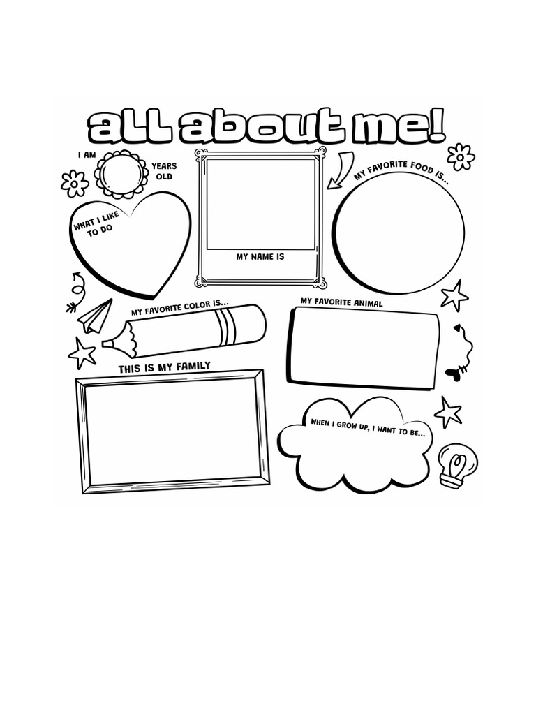 All About Me Student Worksheet Printablen 12509.Jpg | PDF