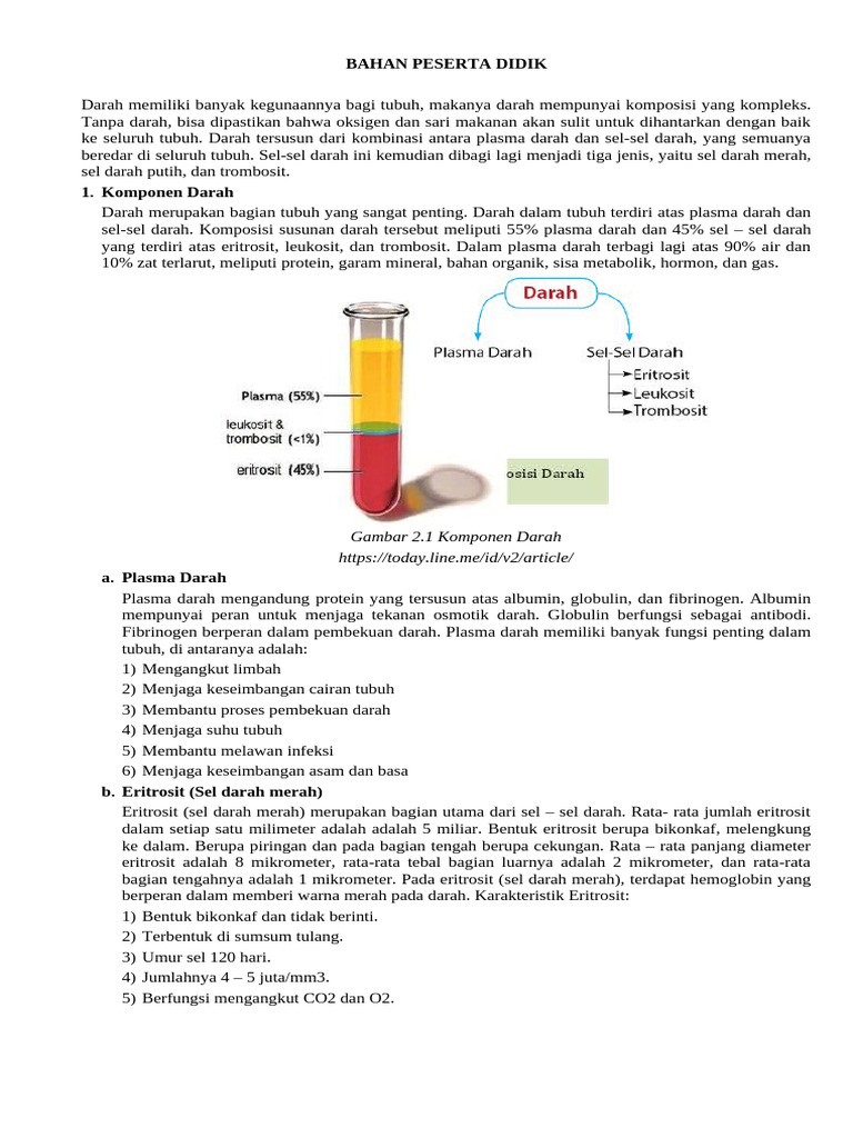 Materi Sistem Peredaran Darah Atau Sirkulasi | PDF