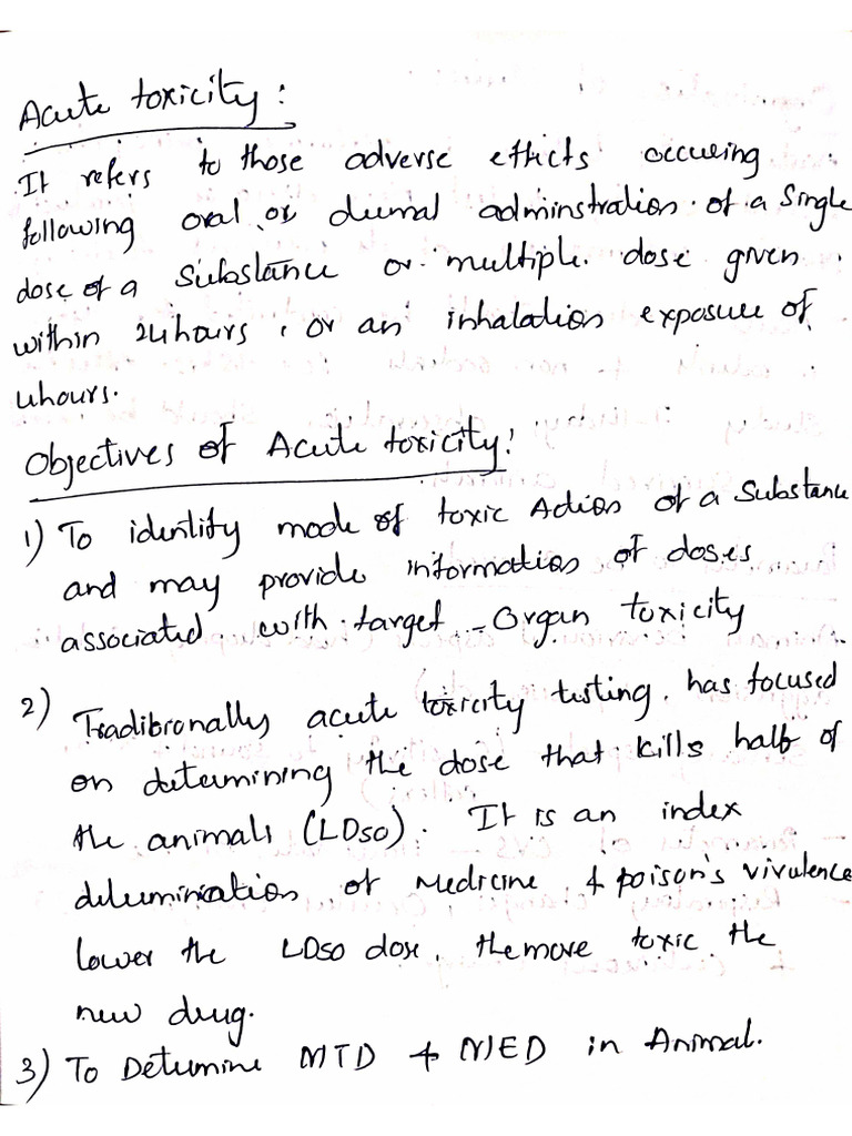 Acute, Subacute & Chronic Toxicity | PDF