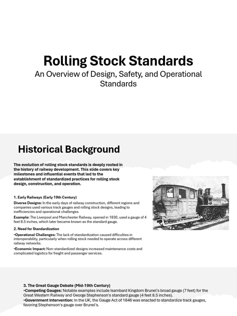 Rolling Stock Standards | PDF