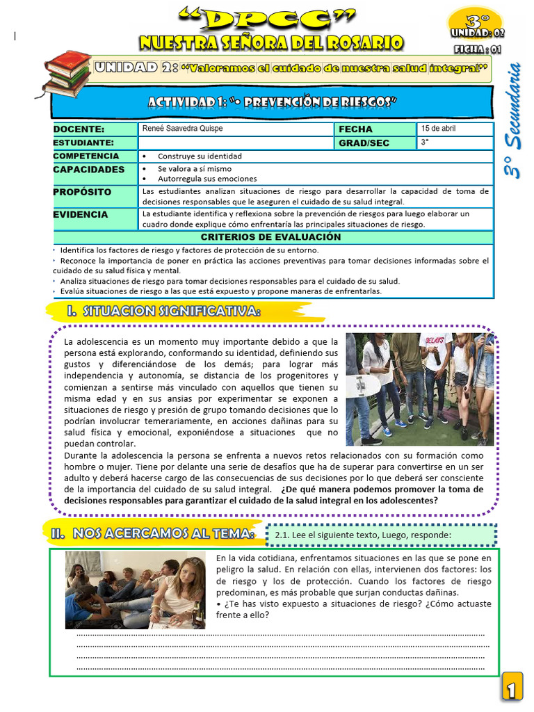 3° DPCC - Actv.01-Unid.2 2023 | PDF