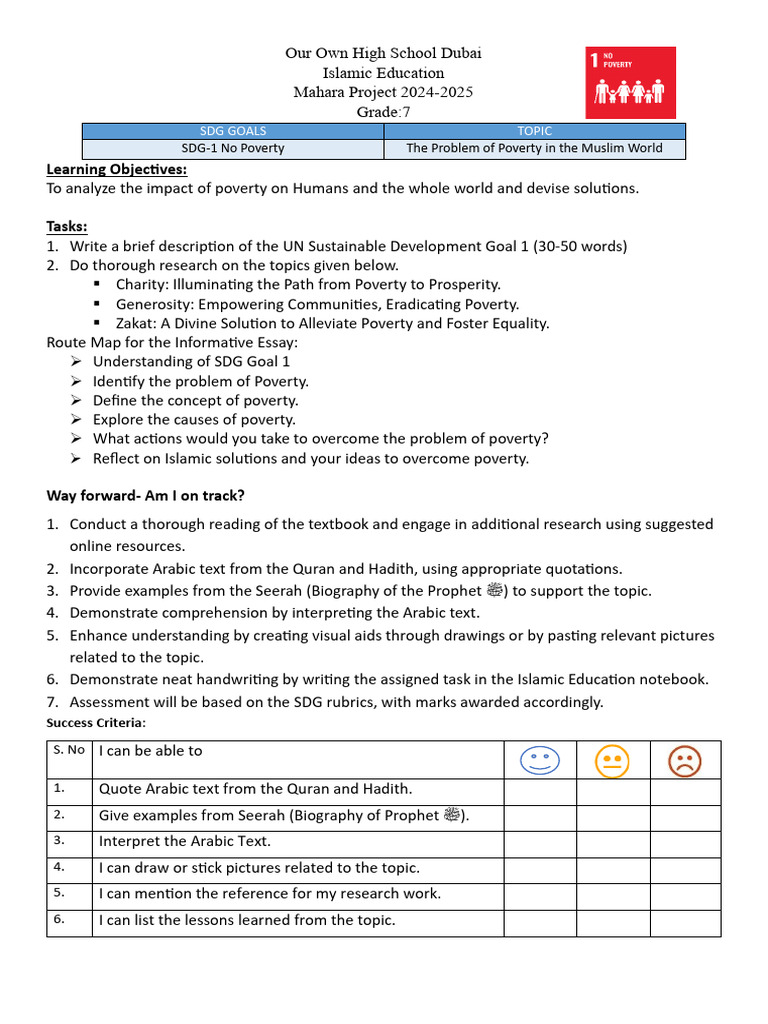 Grade 7 Islamic Mahara Project | PDF