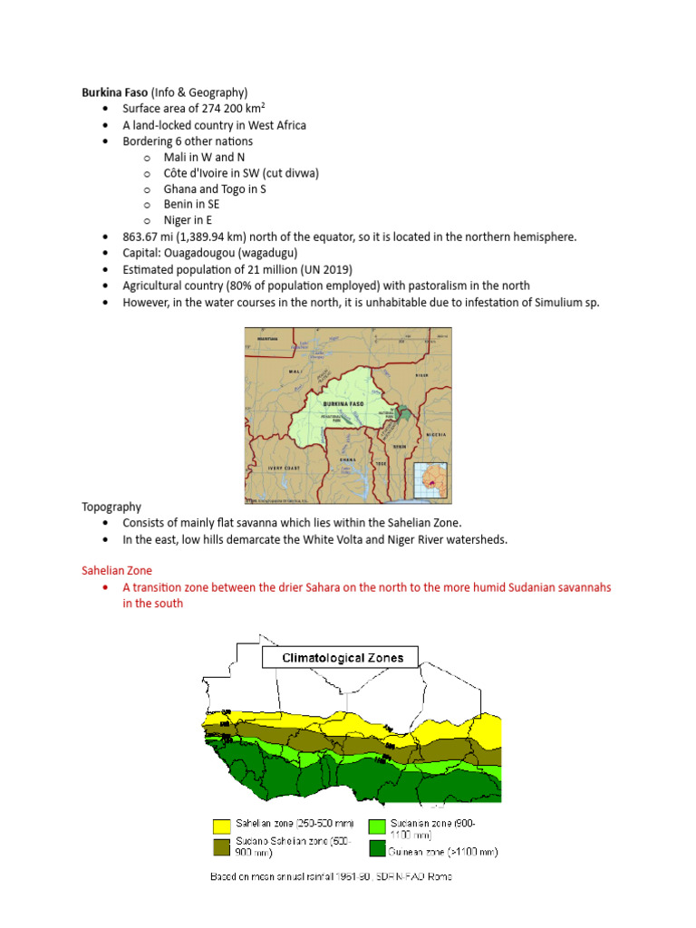 Burkina Faso Geography and Climate | PDF | Travel