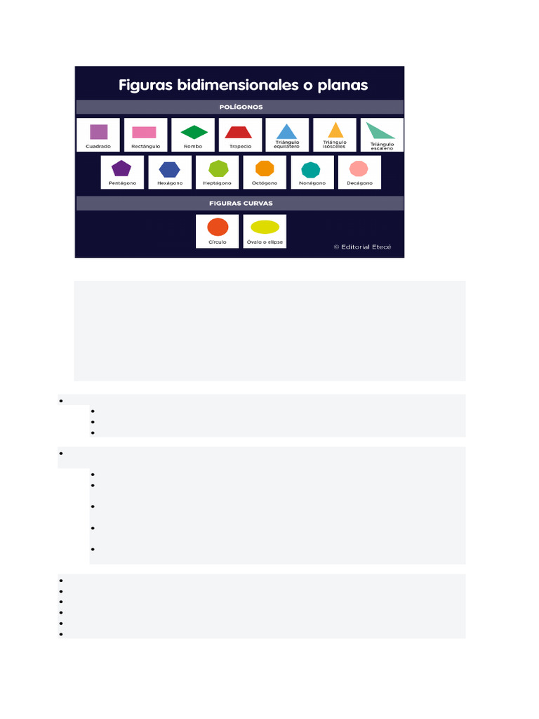 Las Figuras Geométricas Bidimensionales o Planas Son Aquellas Que ...