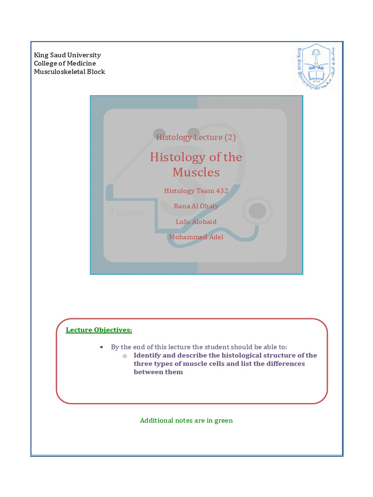 Histology Lecture | PDF