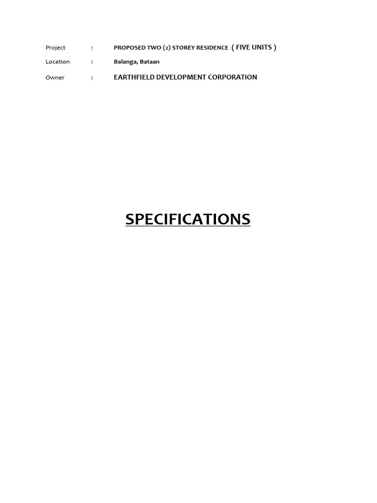 BATAAN Specification - 1 | PDF
