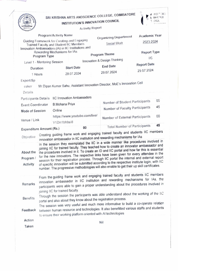 Guiding framework for creating and engaging trained faculty and student ...
