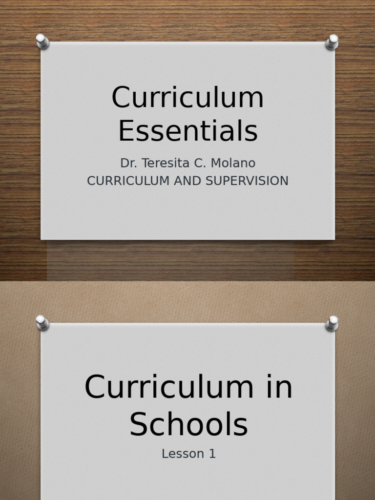 Curriculum Essentials 1 (1) | PDF
