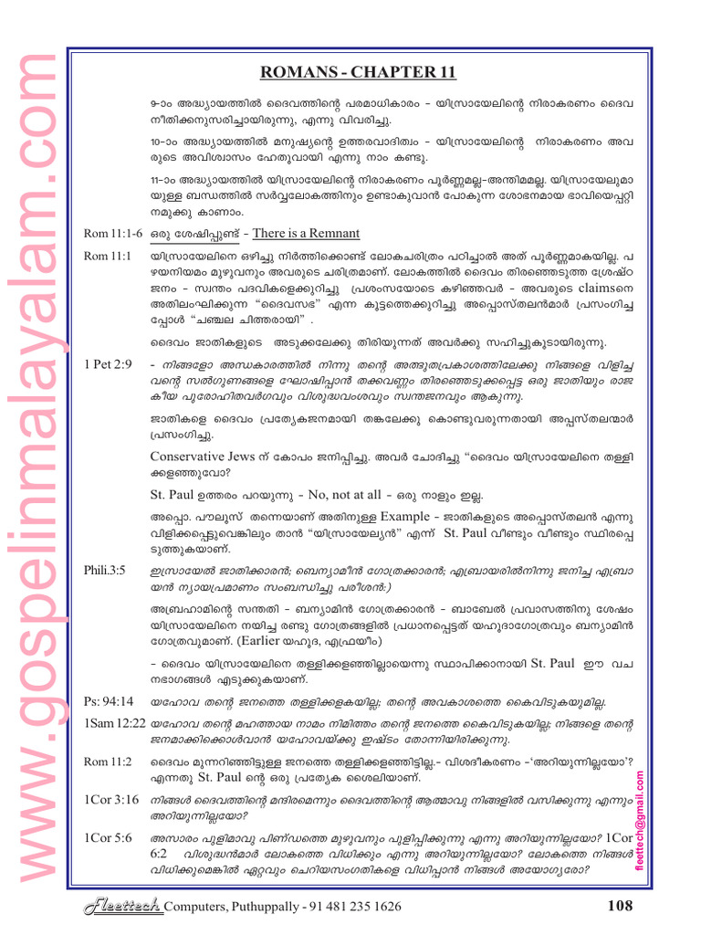Romans Chapter 11 Study | PDF