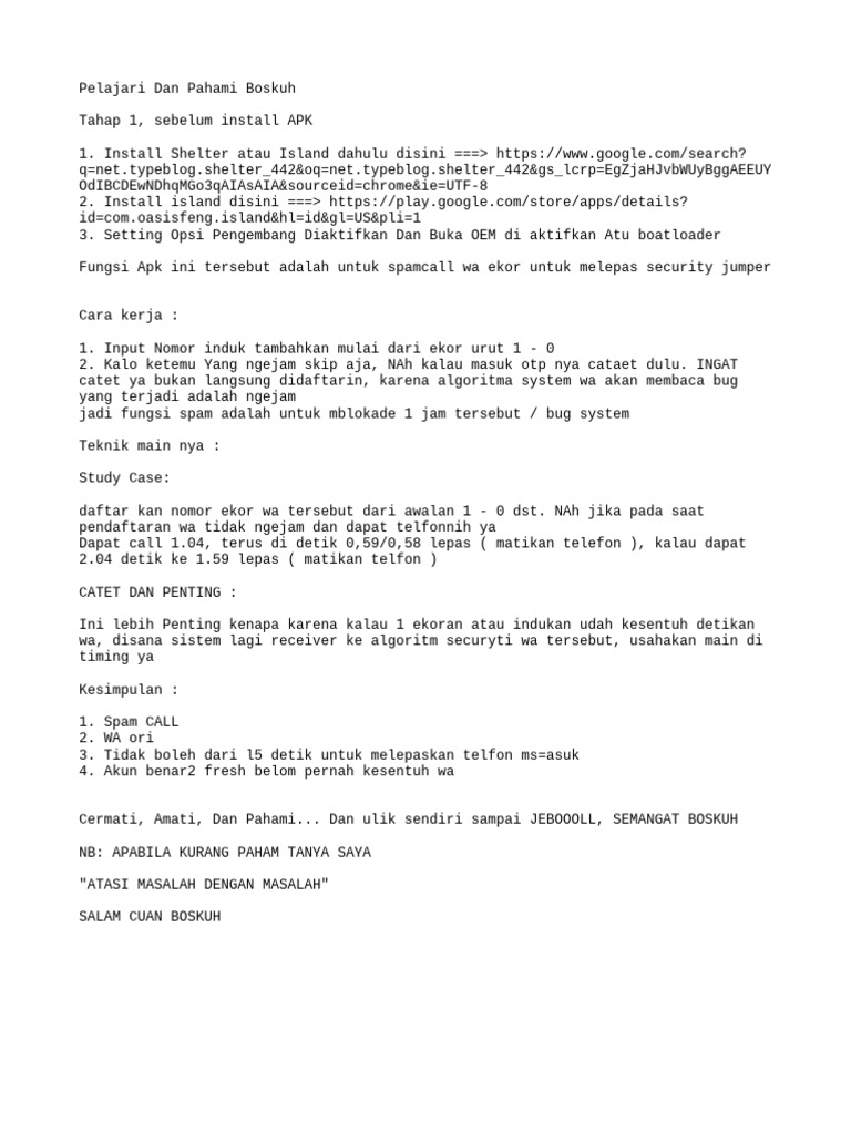 MAteri Metode 1 Jam WA EKOR | PDF