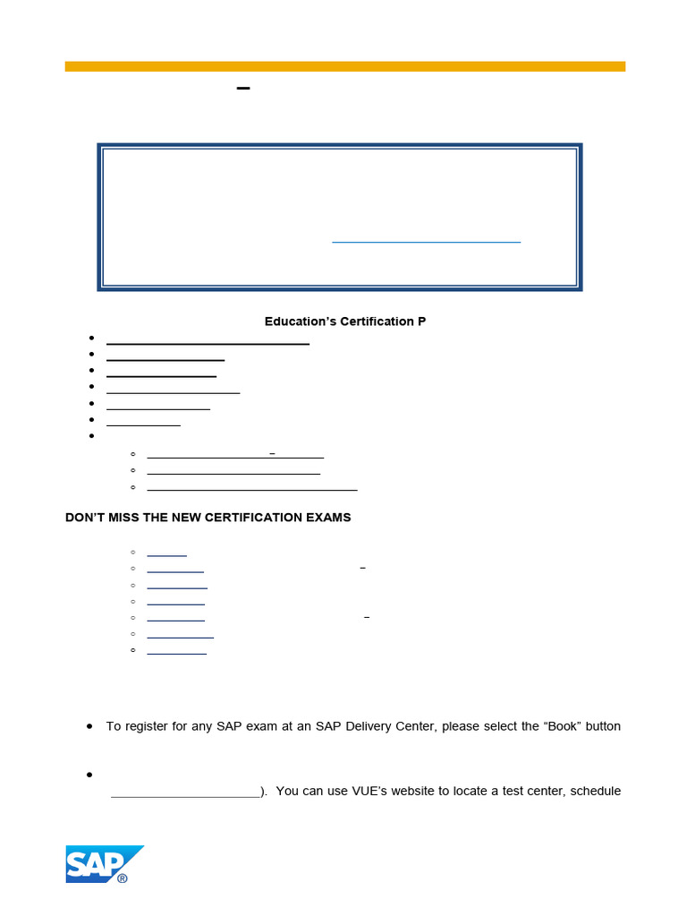 NA List of Certification Exams | PDF