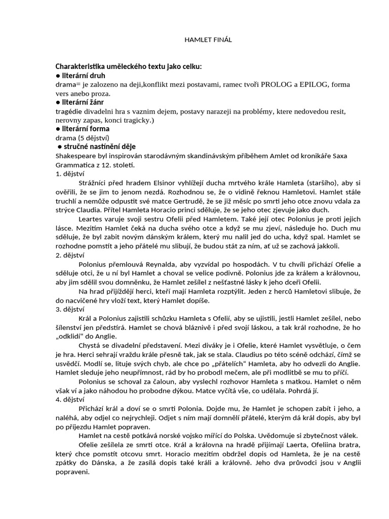 Hamlet Finál | PDF