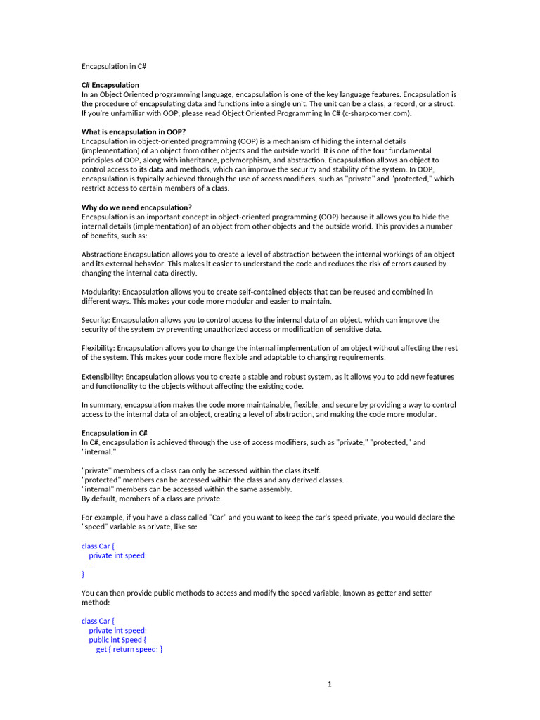 Examples of OOPS Principles | PDF