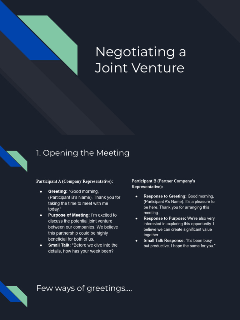 Business Meeting 1 | PDF