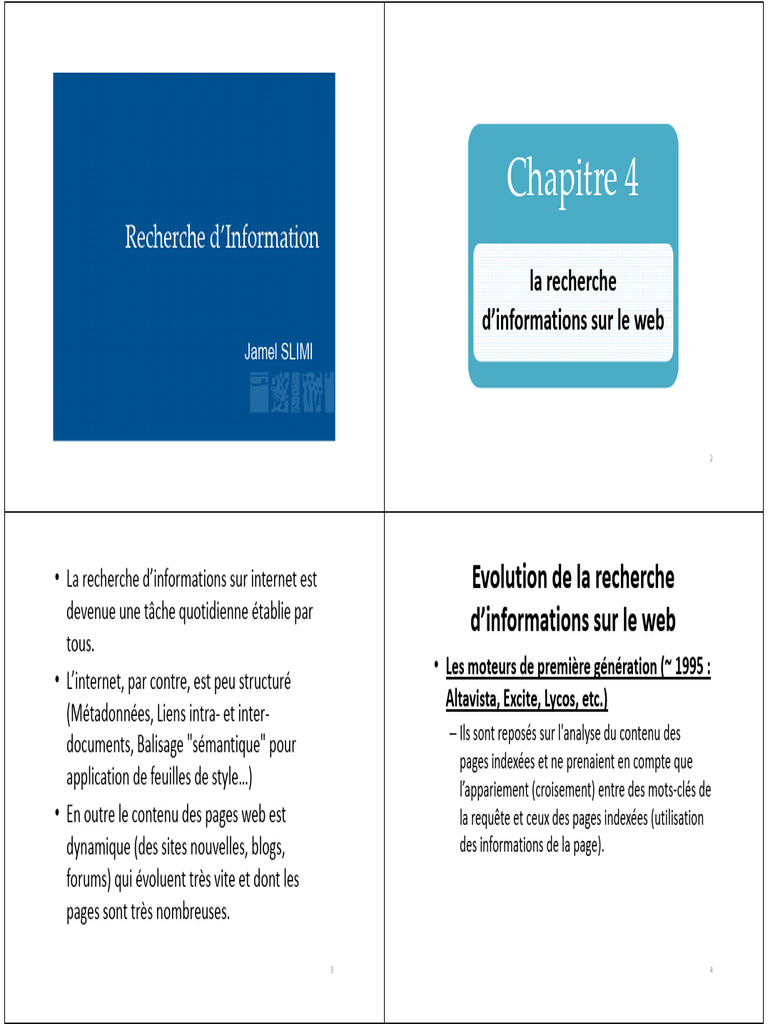 Chapitre 4: Recherche D'information Recherche D'information | PDF