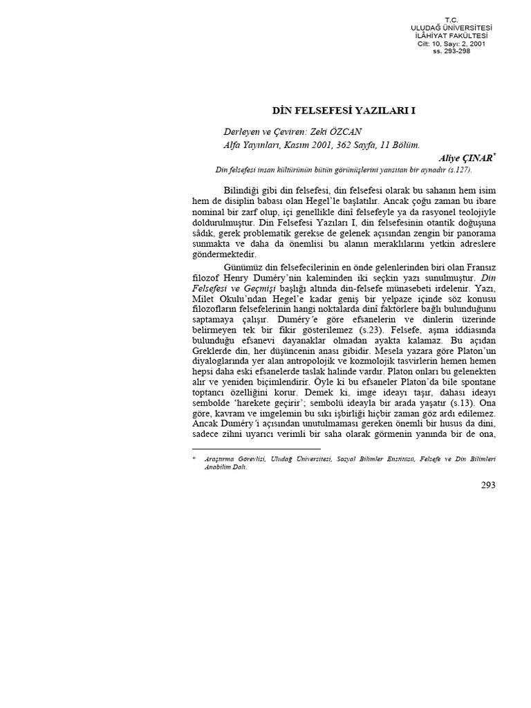 Din Felsefesi Yaz - Lar - (#163118) - 143968 | PDF