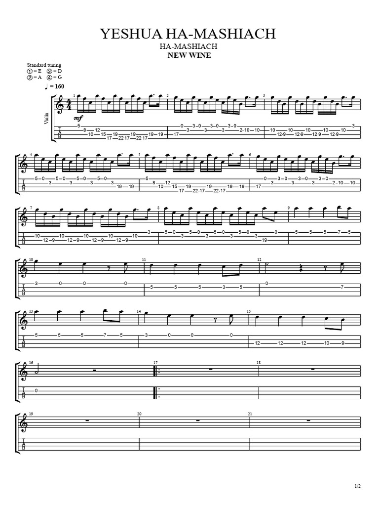 YESHUA HA-MASHIACH - Violin PD | PDF