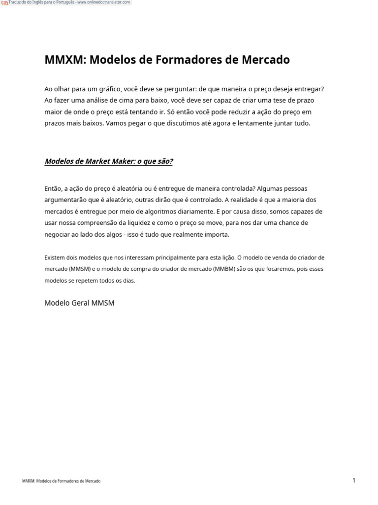 MMXM Market Maker Models-1.en - PT | PDF