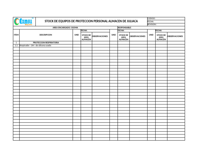 Formato de Stock de Epps | PDF