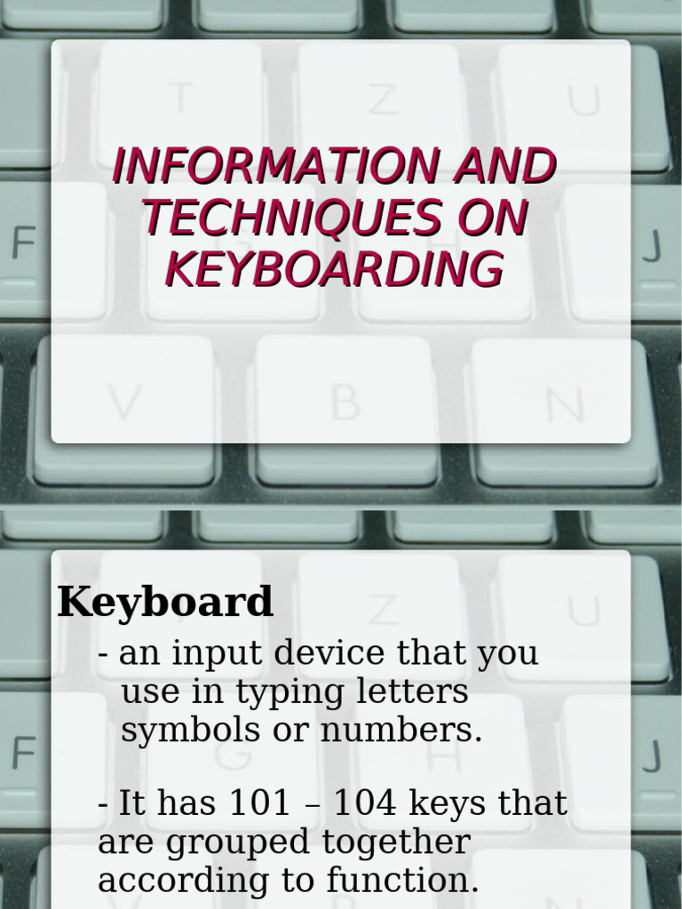 Keyboarding | PDF