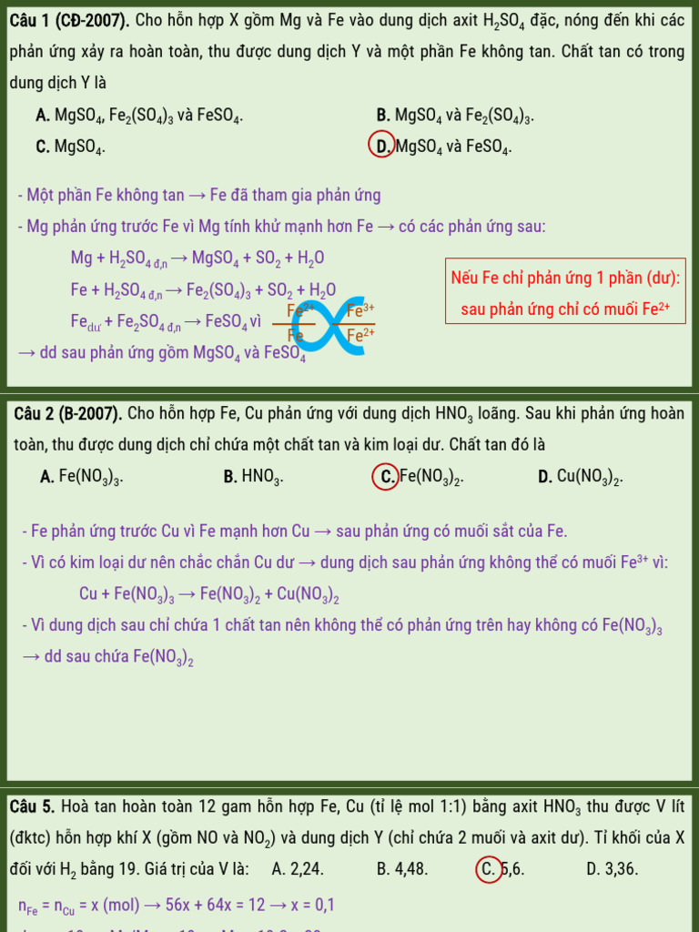 Sắt Và Hợp Chất 3 (12A2) | PDF