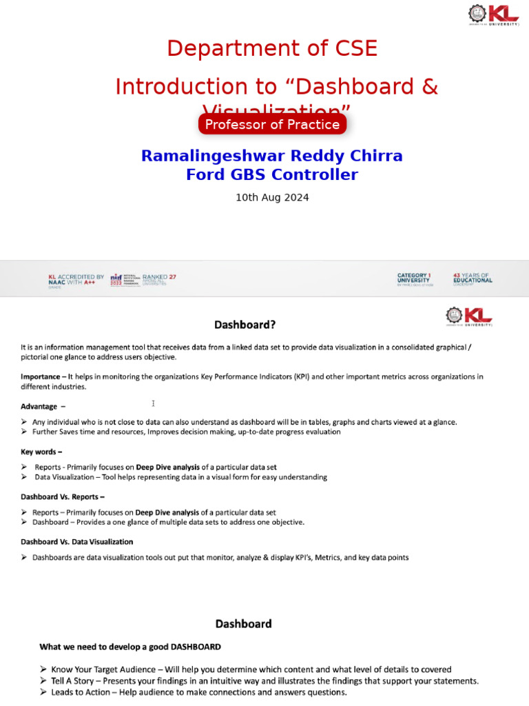 Data Dashboard & Vizulization | PDF