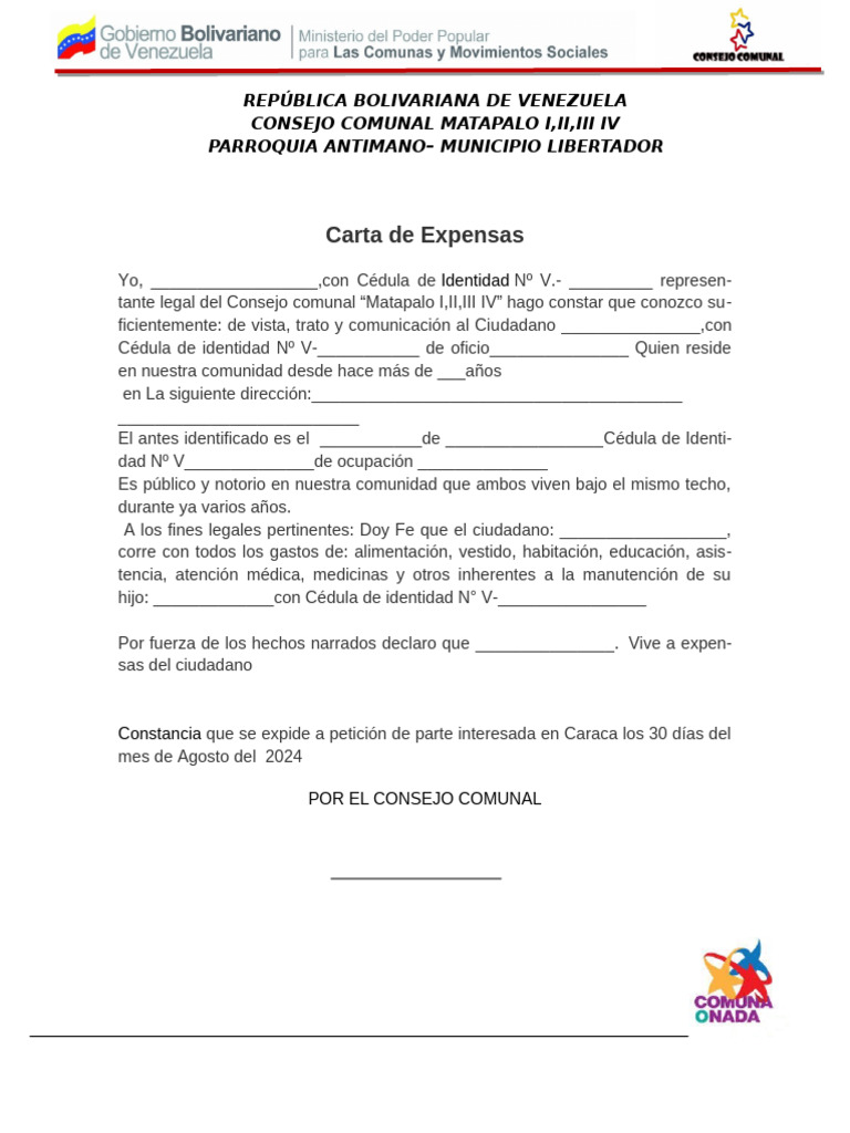 431915422-Carta-de-expensas | PDF