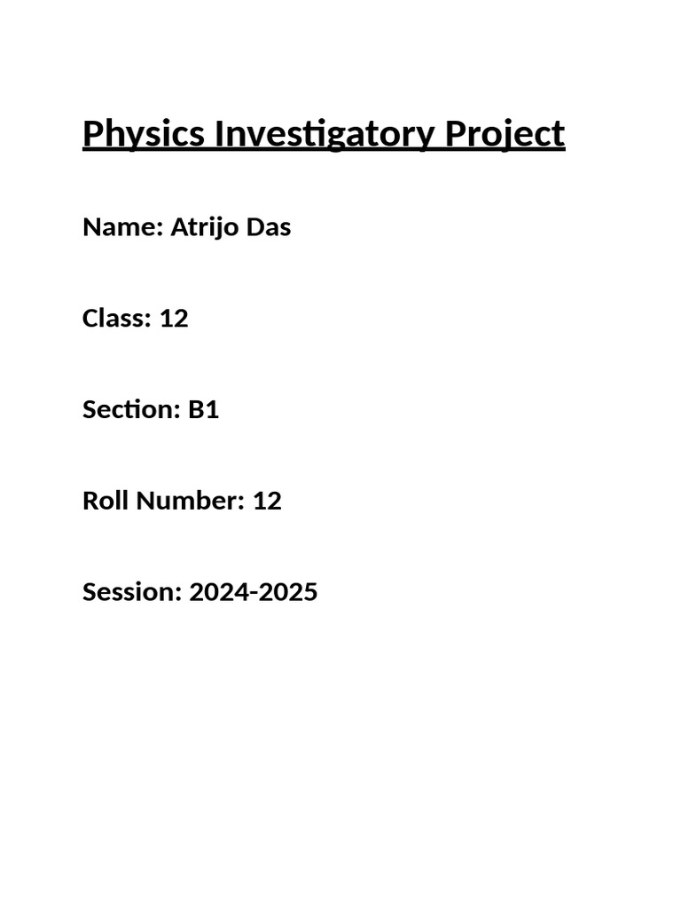 Physics Investigatory Project (Atrijo) | PDF | Laser | Computers