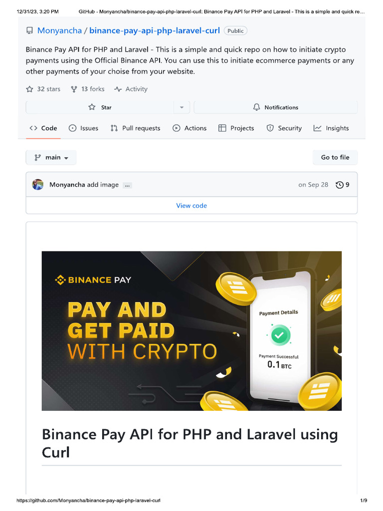 Binance Payment Gateway in PHP | PDF