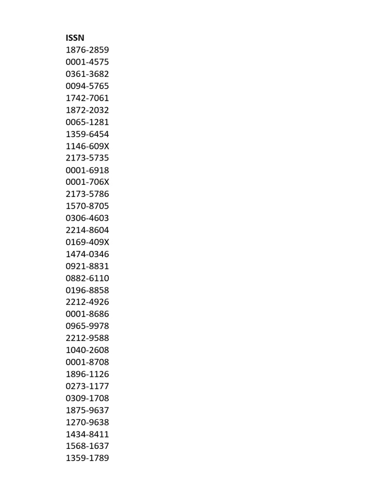 Elsevier Journal List Hybrid and OA 2024 2025 | PDF