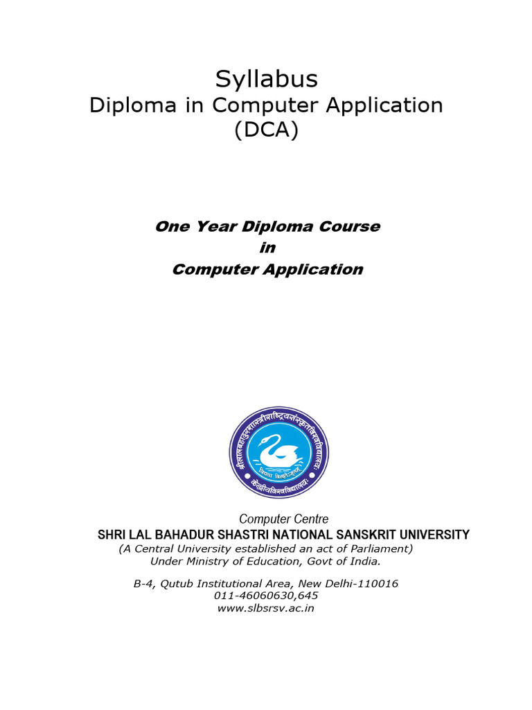 DCA Syllabus | PDF
