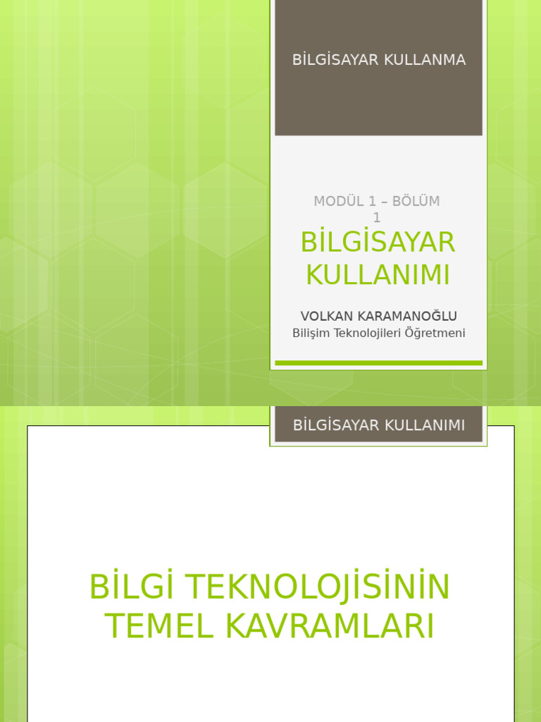 Bi̇lgi̇sayar Kullanimi | PDF