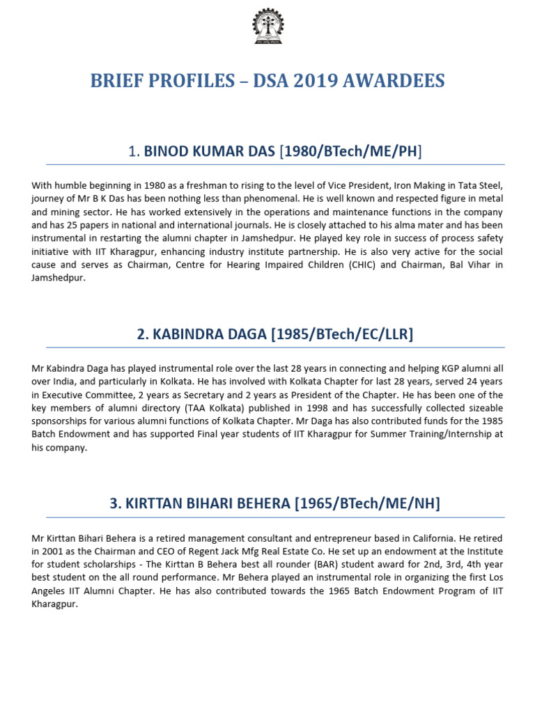 2019 Dsa Awardees1 | PDF