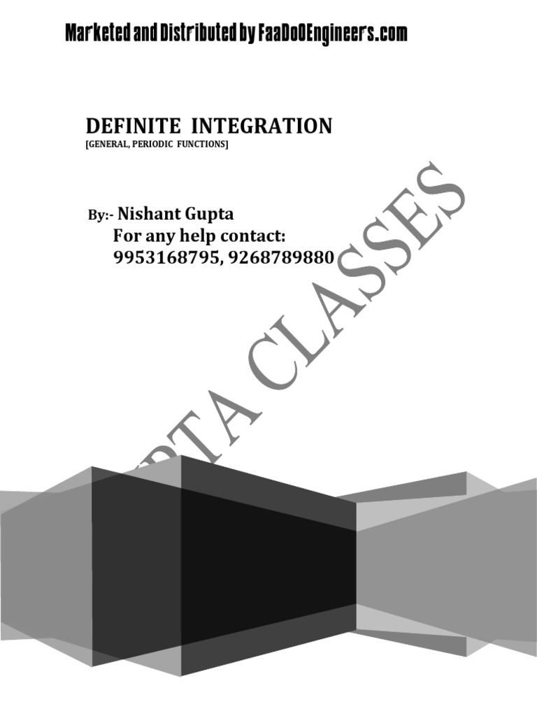 DEFINITE Integration | PDF | Calculus | Mathematical Concepts