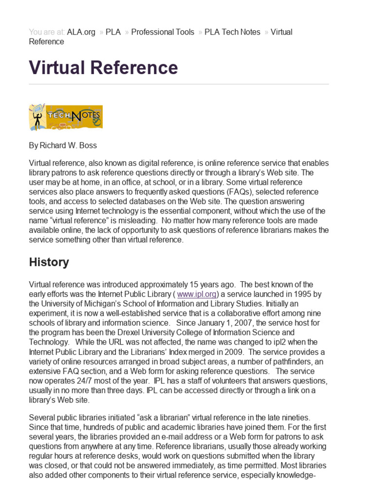 Virtual Reference | PDF