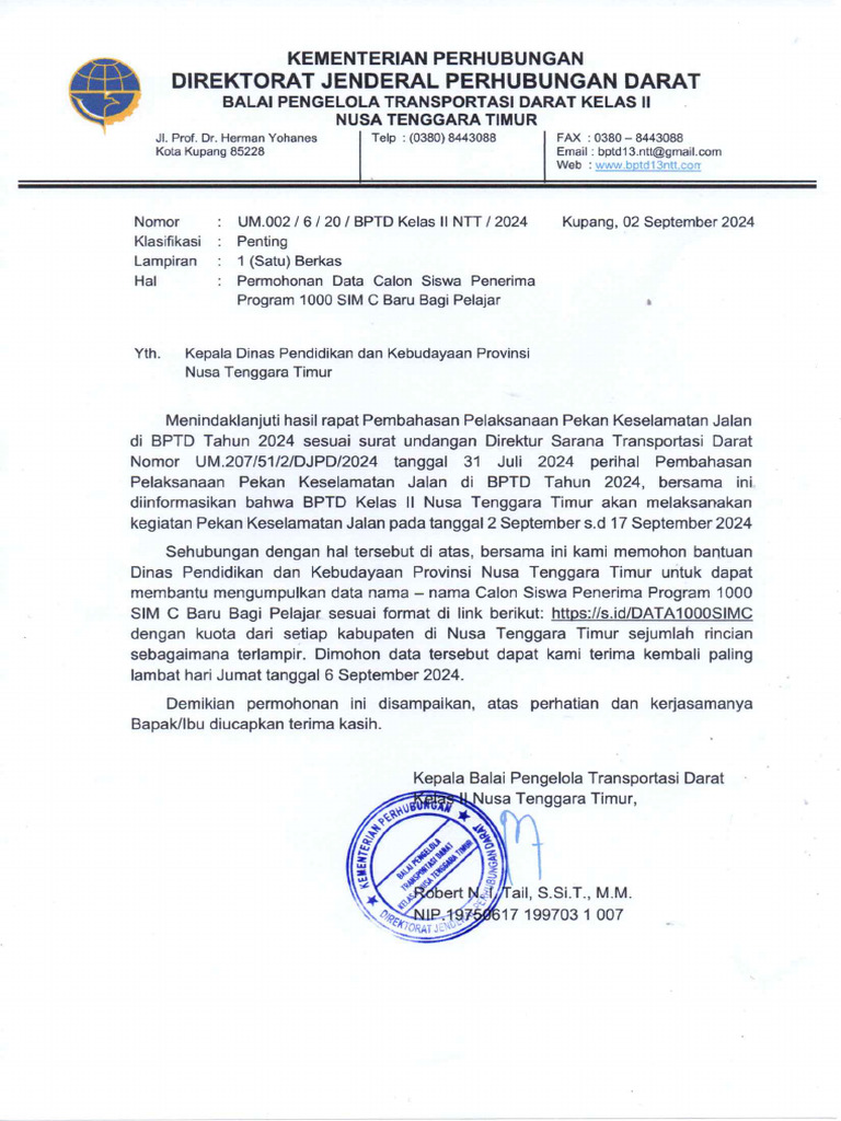 Permohonan Penerima 1000 SIM C | PDF