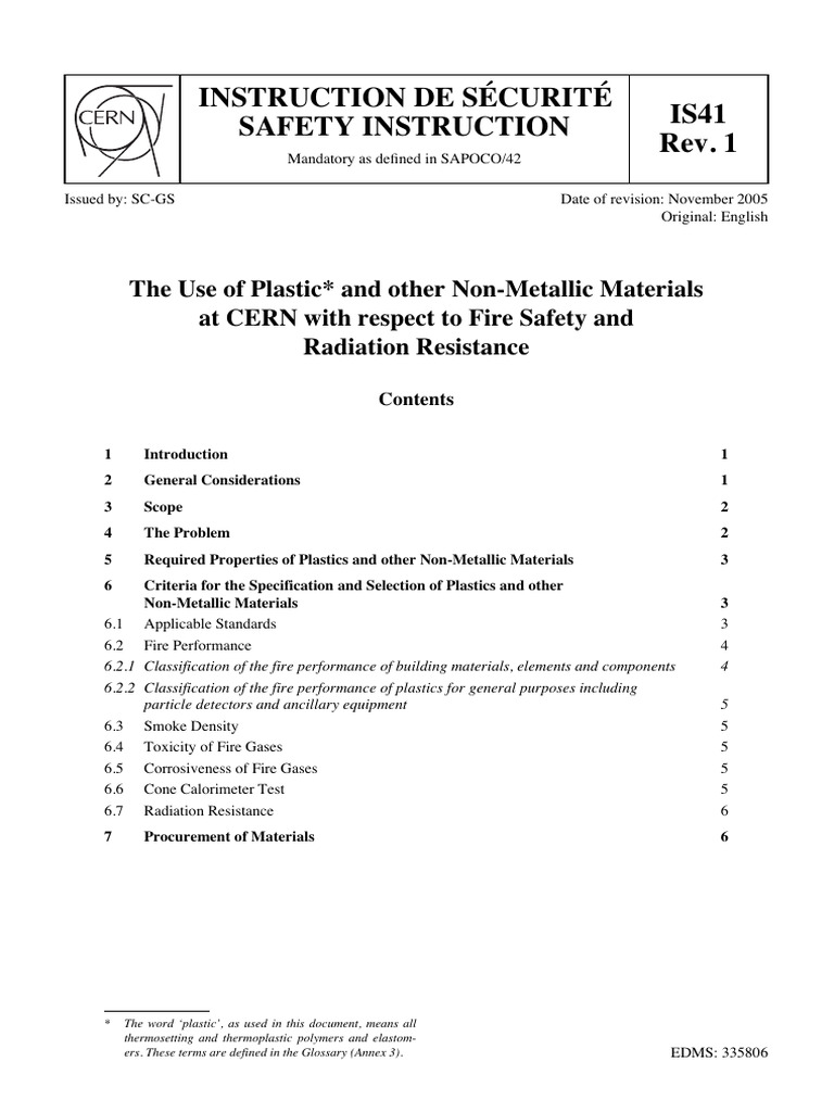 Instruction de Sécurité Safety Instruction IS41 Rev. 1 | PDF
