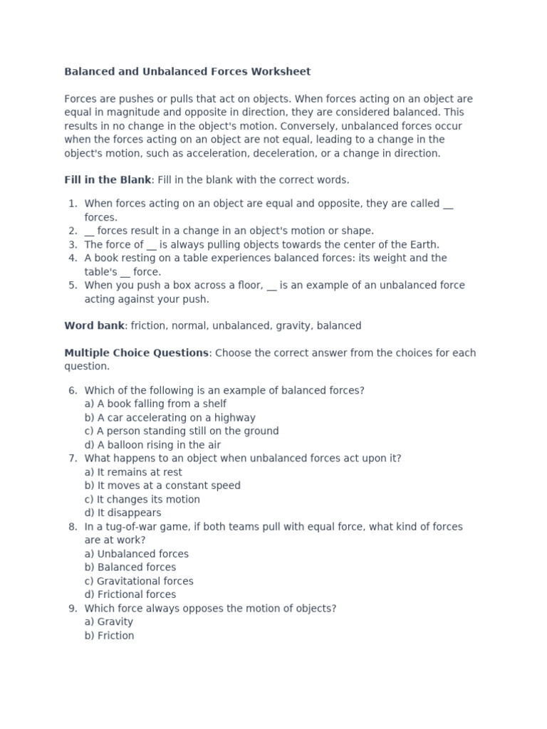 HOMEWORK-FORCES | PDF