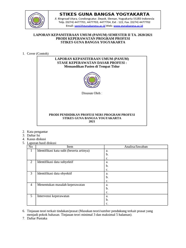 Template Laporan Panum | PDF