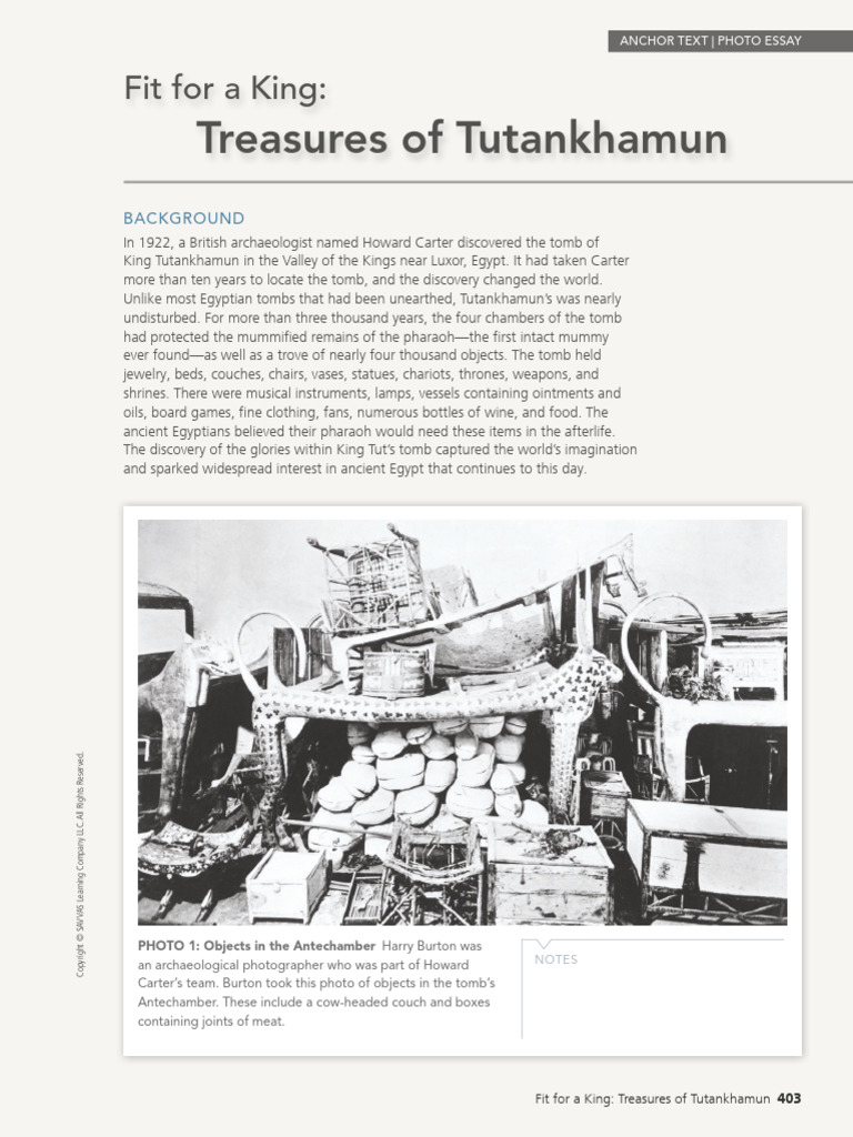 Treasures of Tutankhamun | PDF