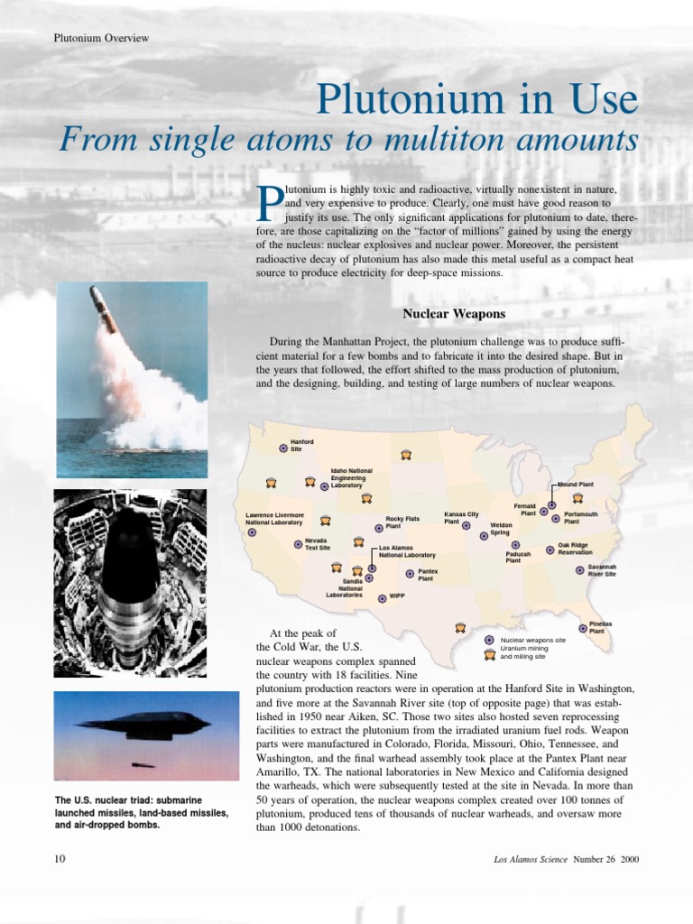 Plutonium in Use | PDF | Nuclear Reactor | Neutron