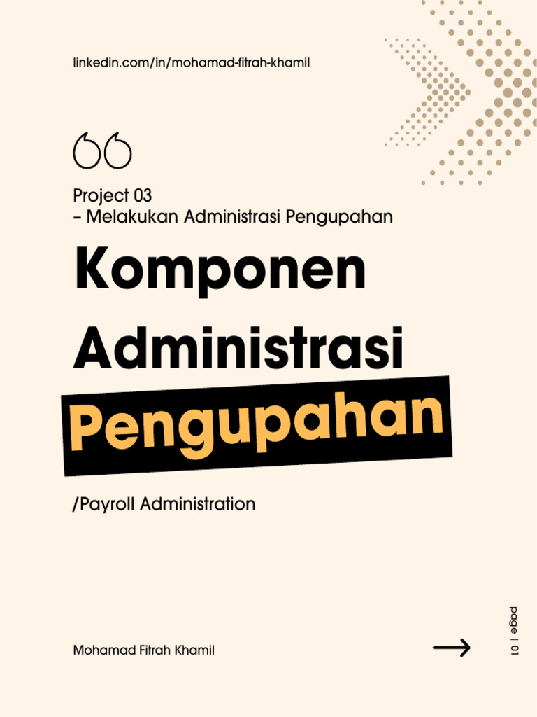 03 Komponen Administrasi Pengupahan | PDF