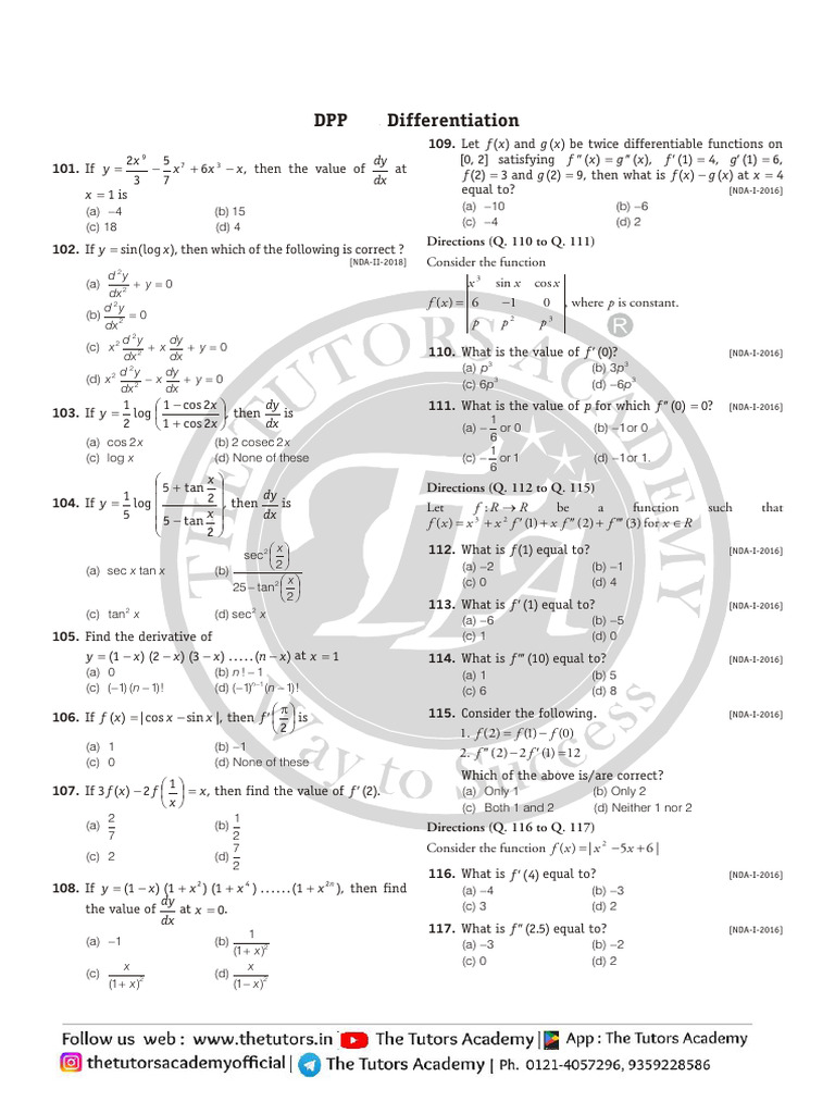Differentiation 3 Pdf