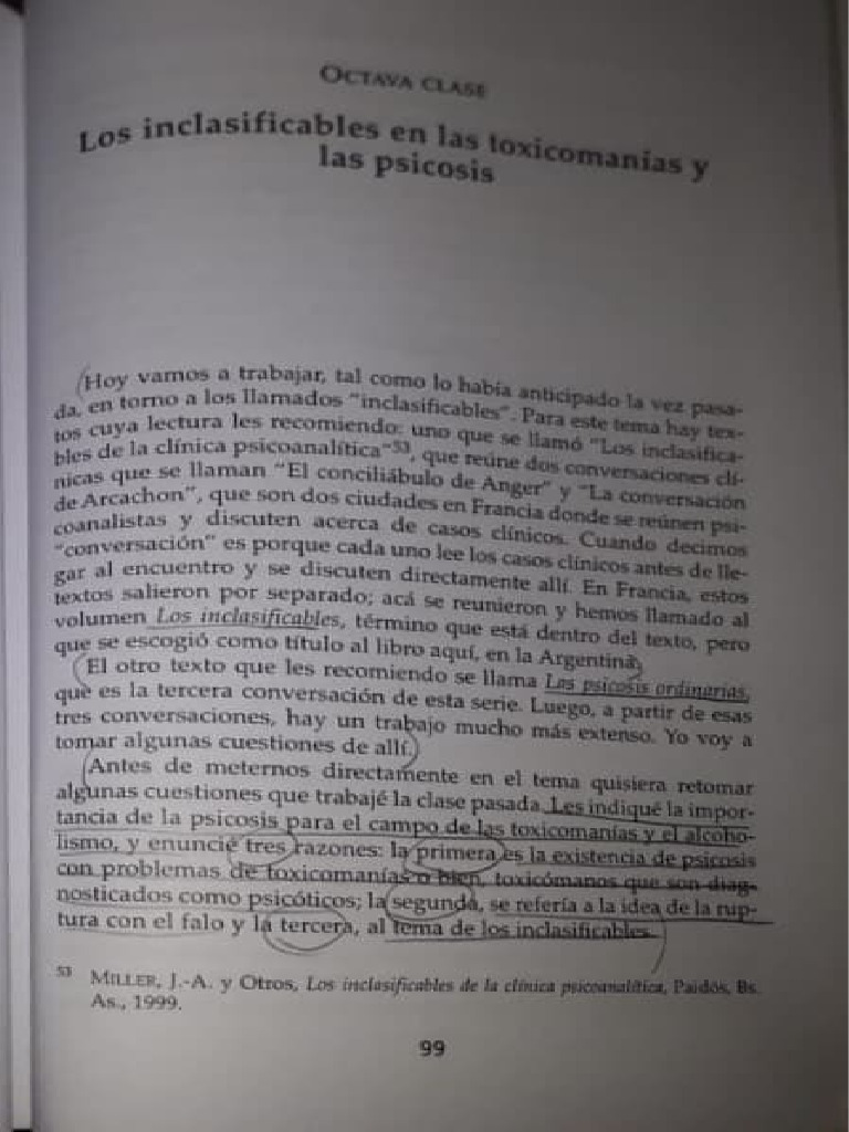 Naparstek Inclasificables Toxicomanias | PDF