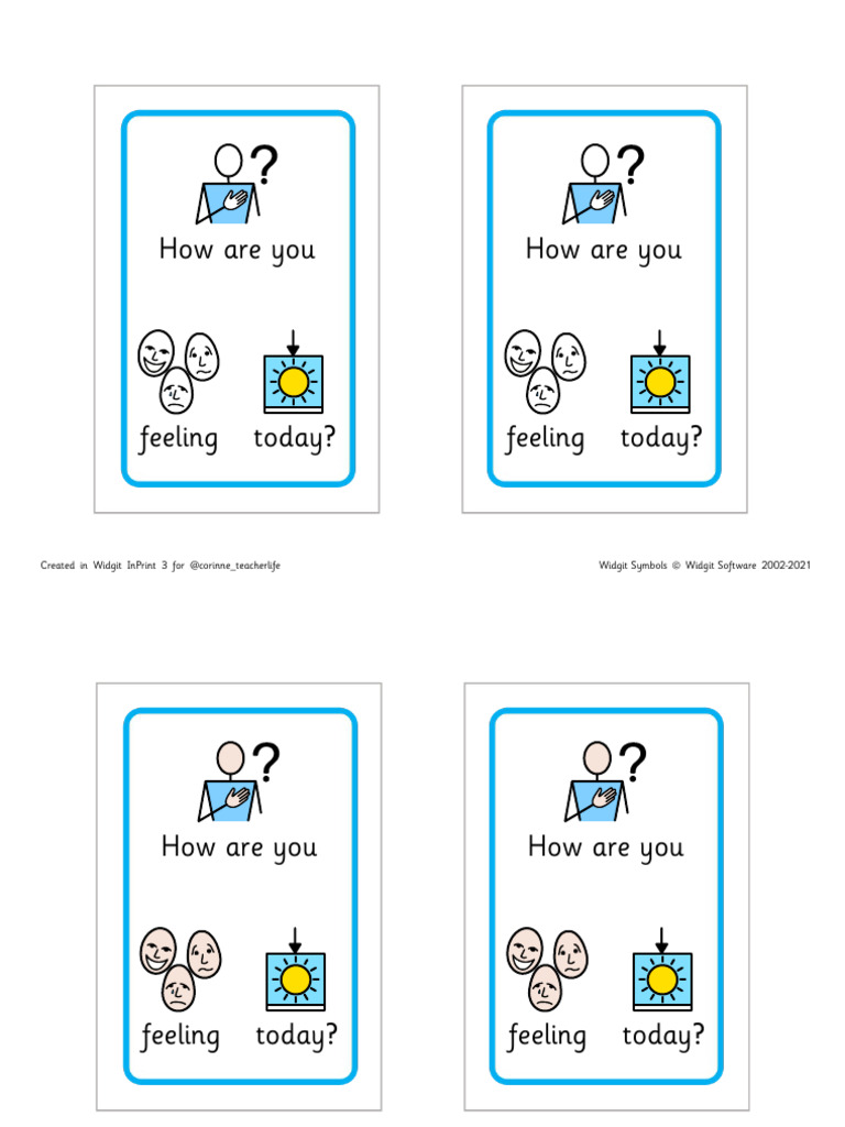 How Are You Feeling Today | PDF