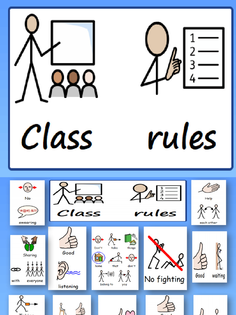 Class Rules Display and Lanyard Cards | PDF