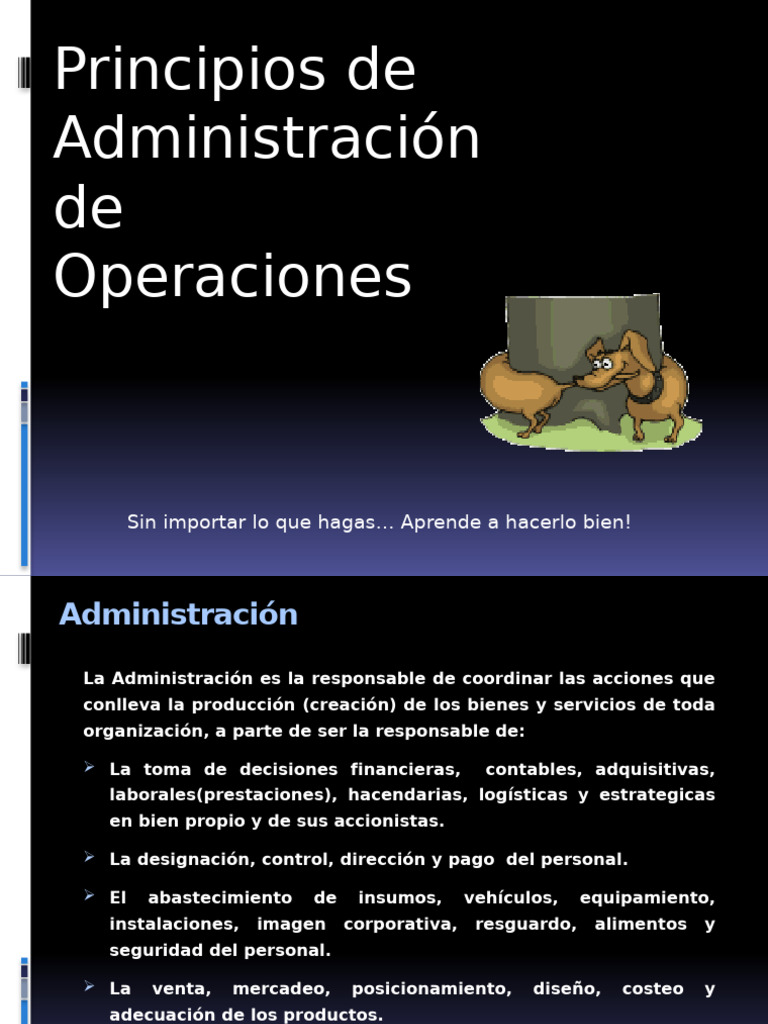 Principios de Administracion de Operaciones | PDF