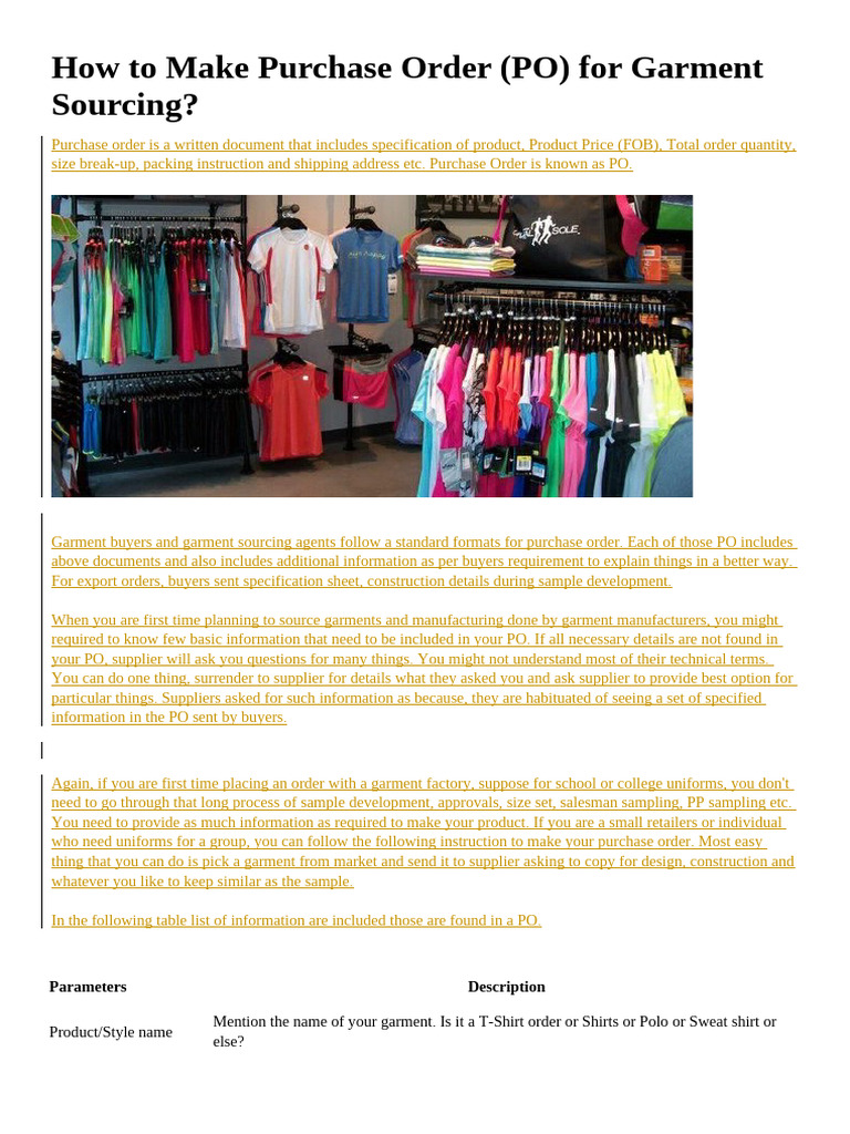 How to Make Purchase Order | PDF