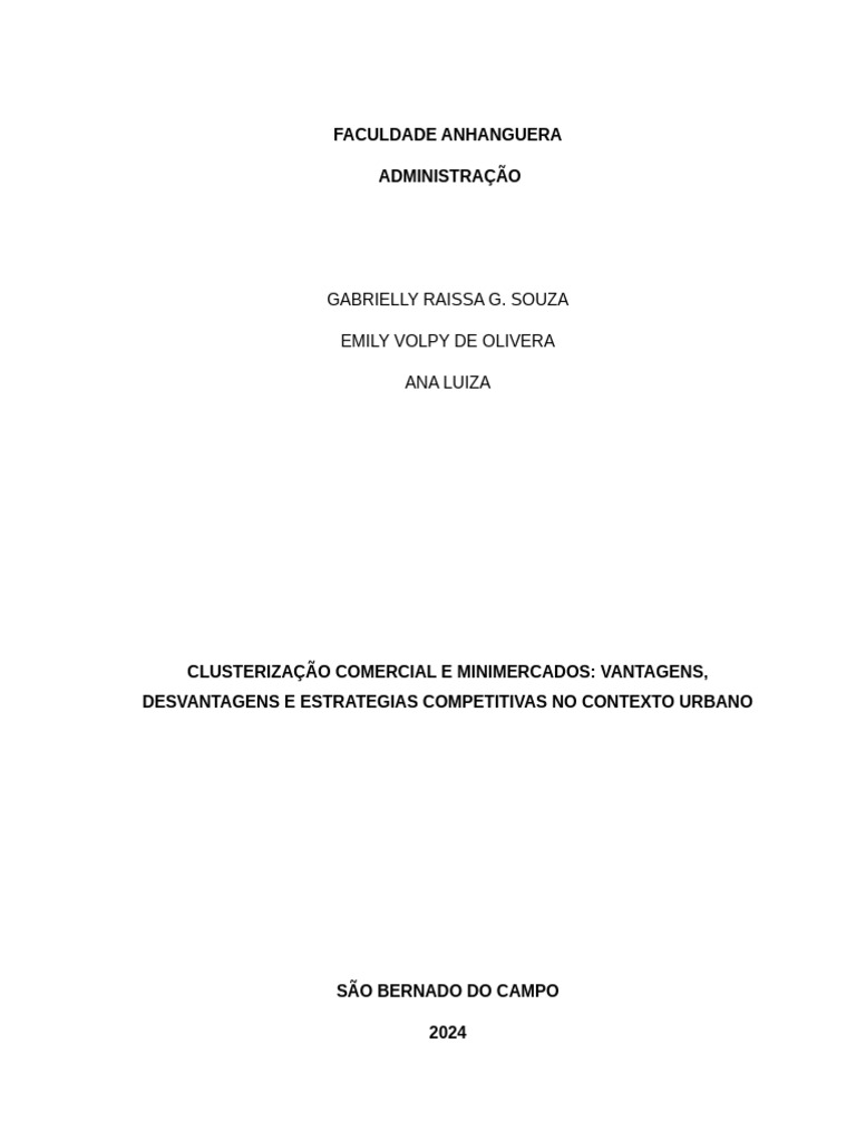 Faculdade Anhanguera Administração: Gabrielly Raissa G. Souza Emily ...